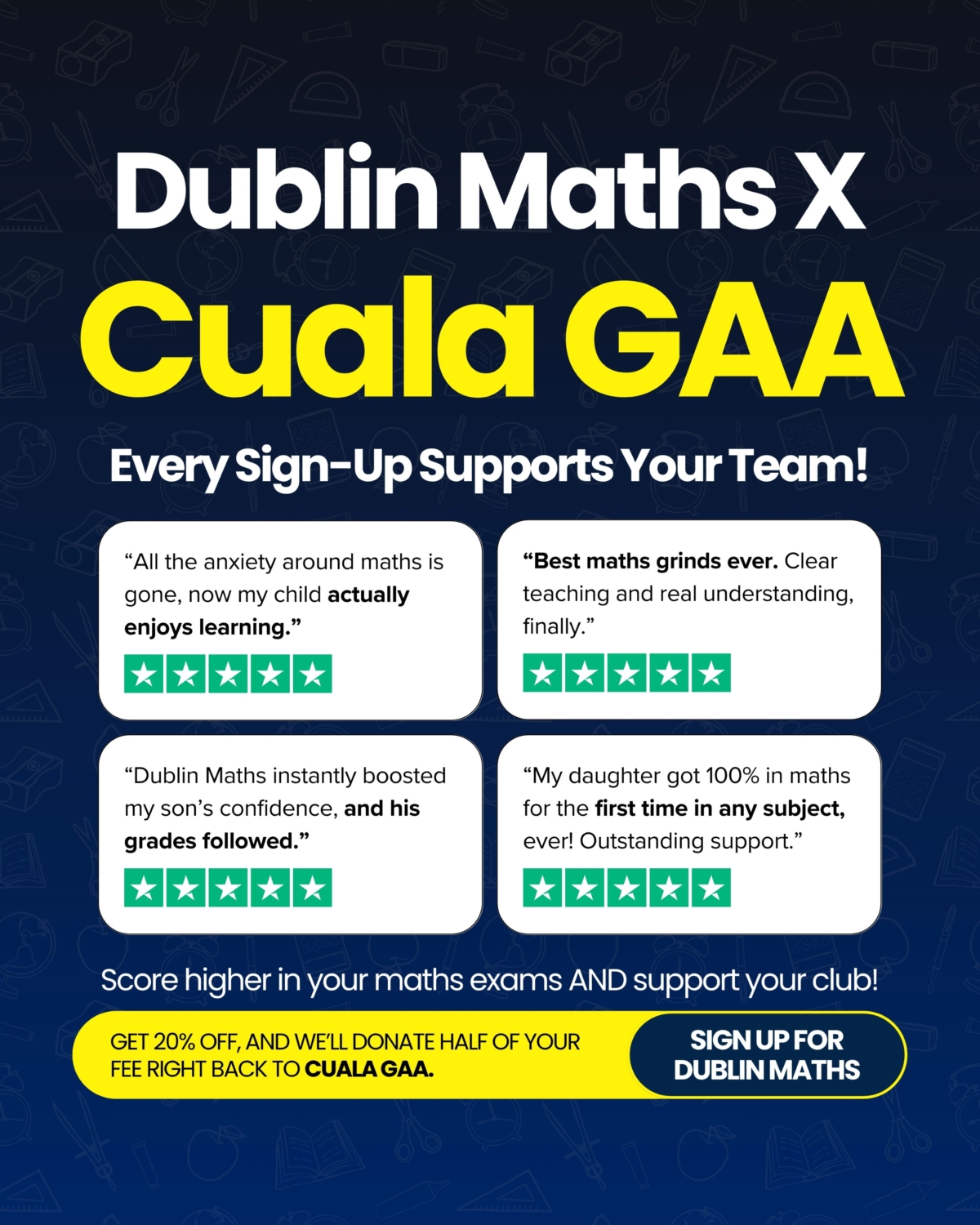 Dublin Maths Grinds X Cuala GAA partnership – Cuala GAC – Official Website
